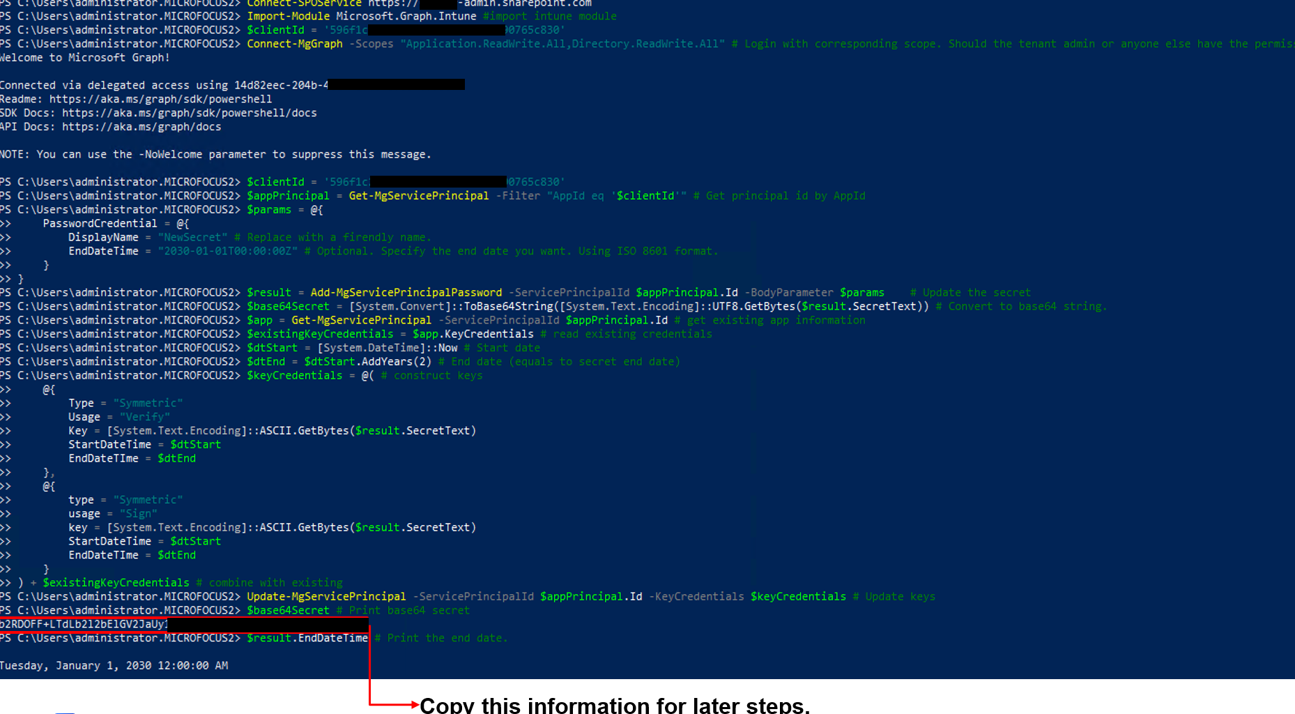 SharePoint Online integration - ‘Token request failed’ error when trying a Publish via ...