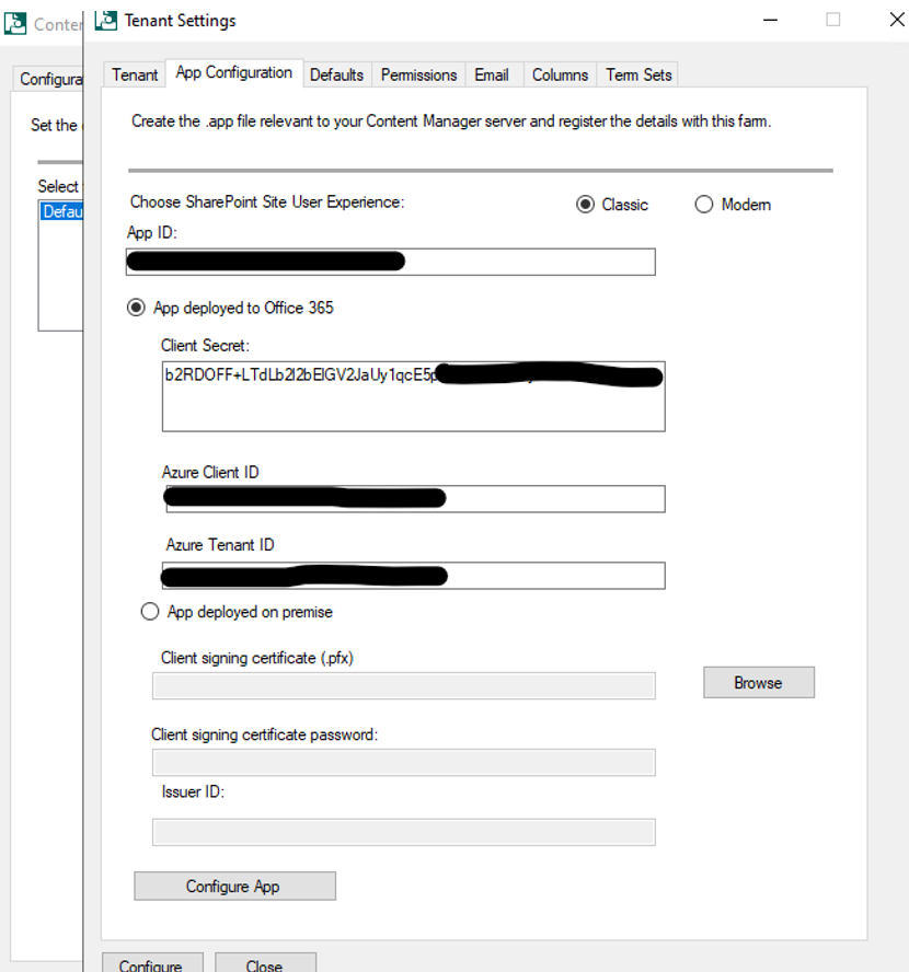 SharePoint Online integration - ‘Token request failed’ error when trying a Publish via ...