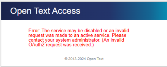 Error attempting OAuth2 login on Advanced Authentication server