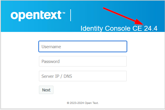 Identity Console (IDC) 24.4 (1.9) Containers (Docker) shows the wrong ...