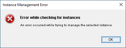 AutoPass License Server (APLS) installation fails with "Error while checking for instances"