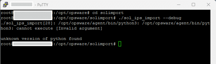 IPS import script fails to run
