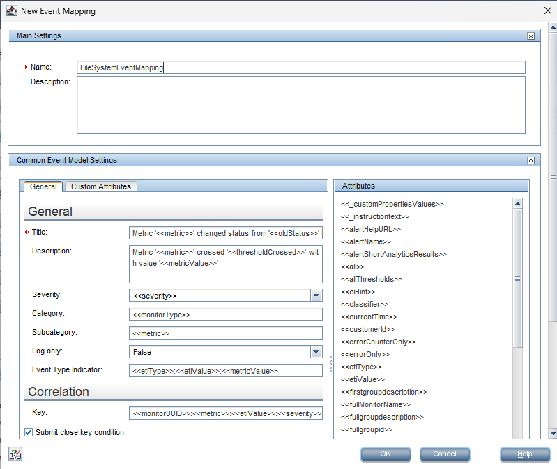 Set the Related CI of events from certain SiteScope monitors to Node CI