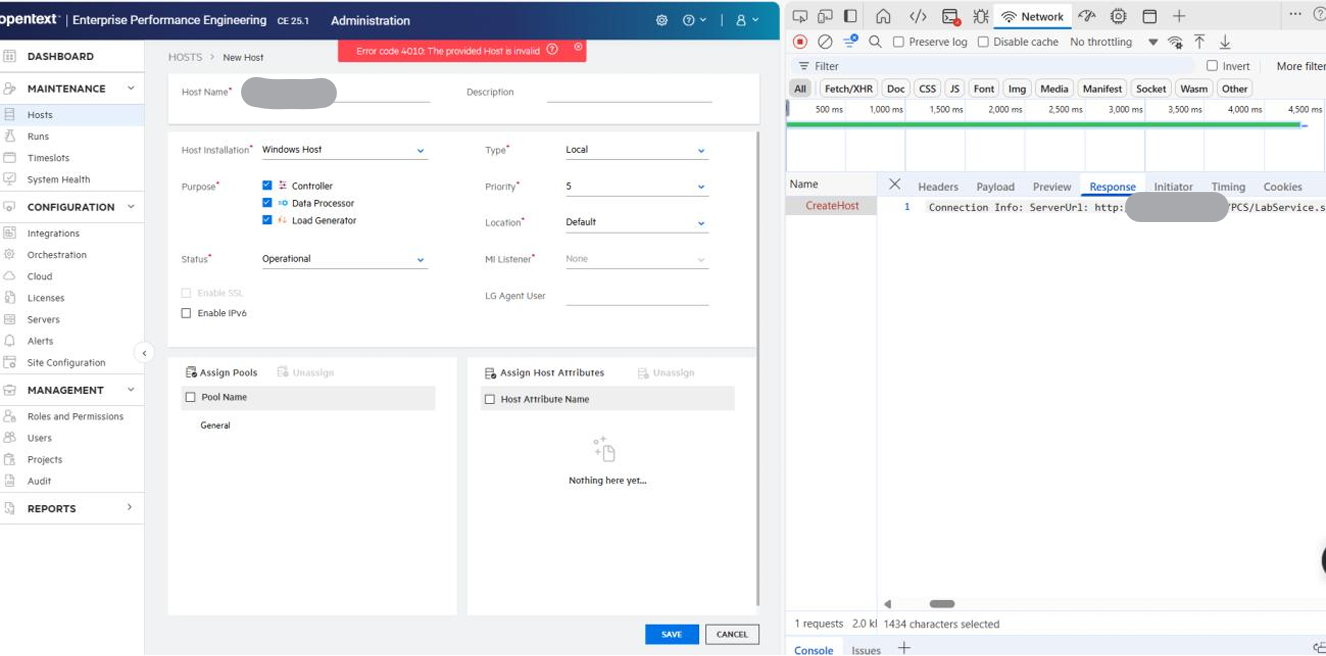 [LRE 25.1] Improper Error Handling: When getting Http 500 error it is showing server details in ...