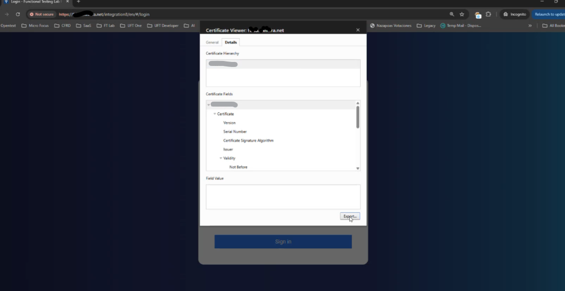 How to add the UFT Digital Lab Certificate to Appium client's Java keystore