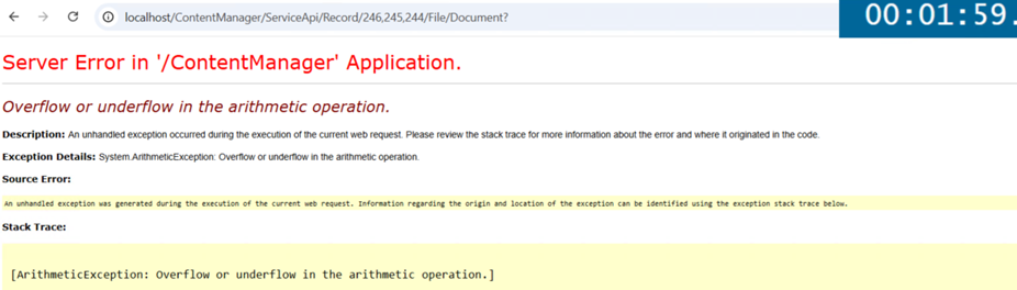 CM Web Client: Get a Server Error downloading multiple files with total size between 1-2 Gb