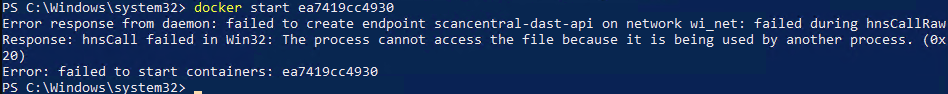 ScanCentral DAST API cannot be reached
